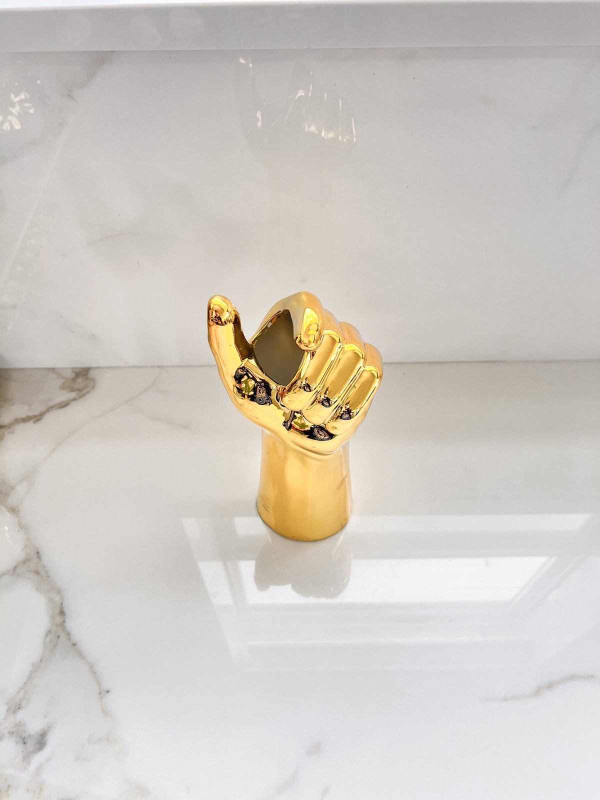 Gold Hand Sculpture Bud Vase | HTS DECOR