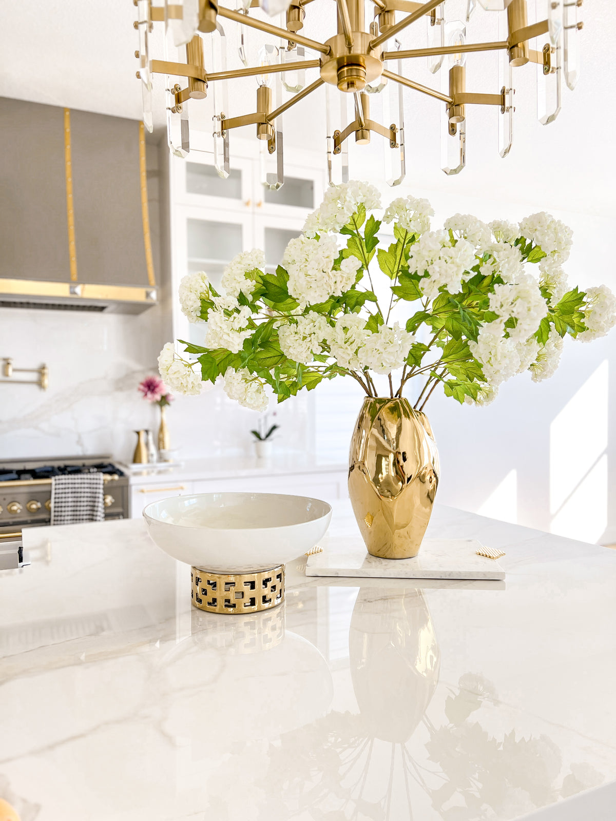 Gold Folded Abstract Flower Vase | HTS DECOR