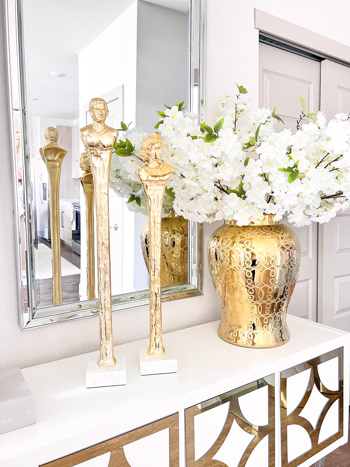 Gold Statue on Marble Base (Two Styles) | HTS DECOR