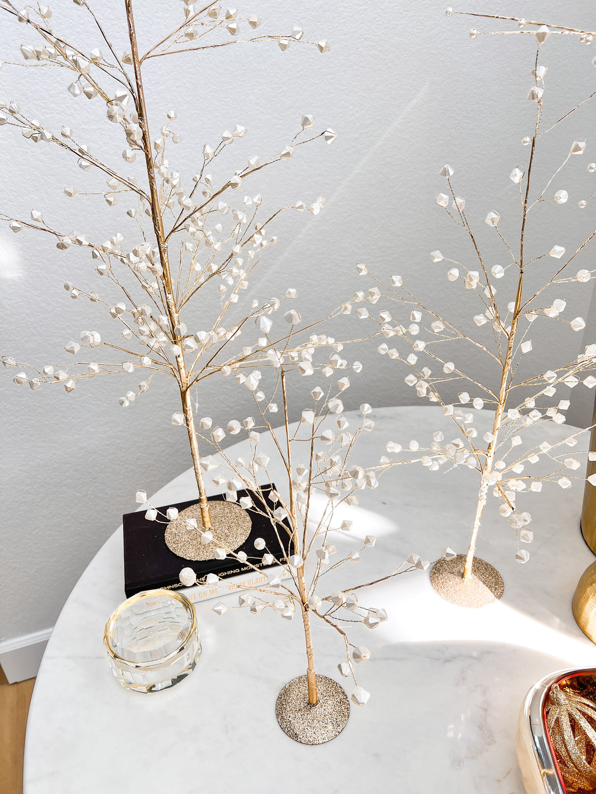 Gold Glittered Pearl Tree (4 Sizes) | HTS HOME DECOR