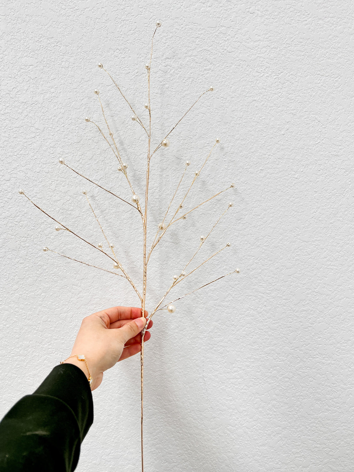 Gold Pearl Jeweled Stem (Pack of 3 Stems) | HTS DECOR