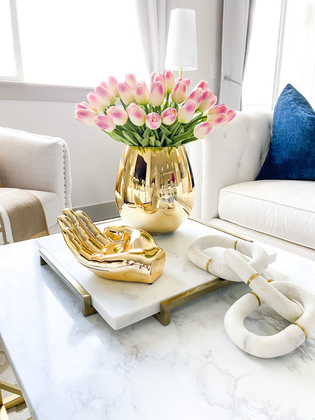 Metallic Gold Glass Vase | HTS DECOR