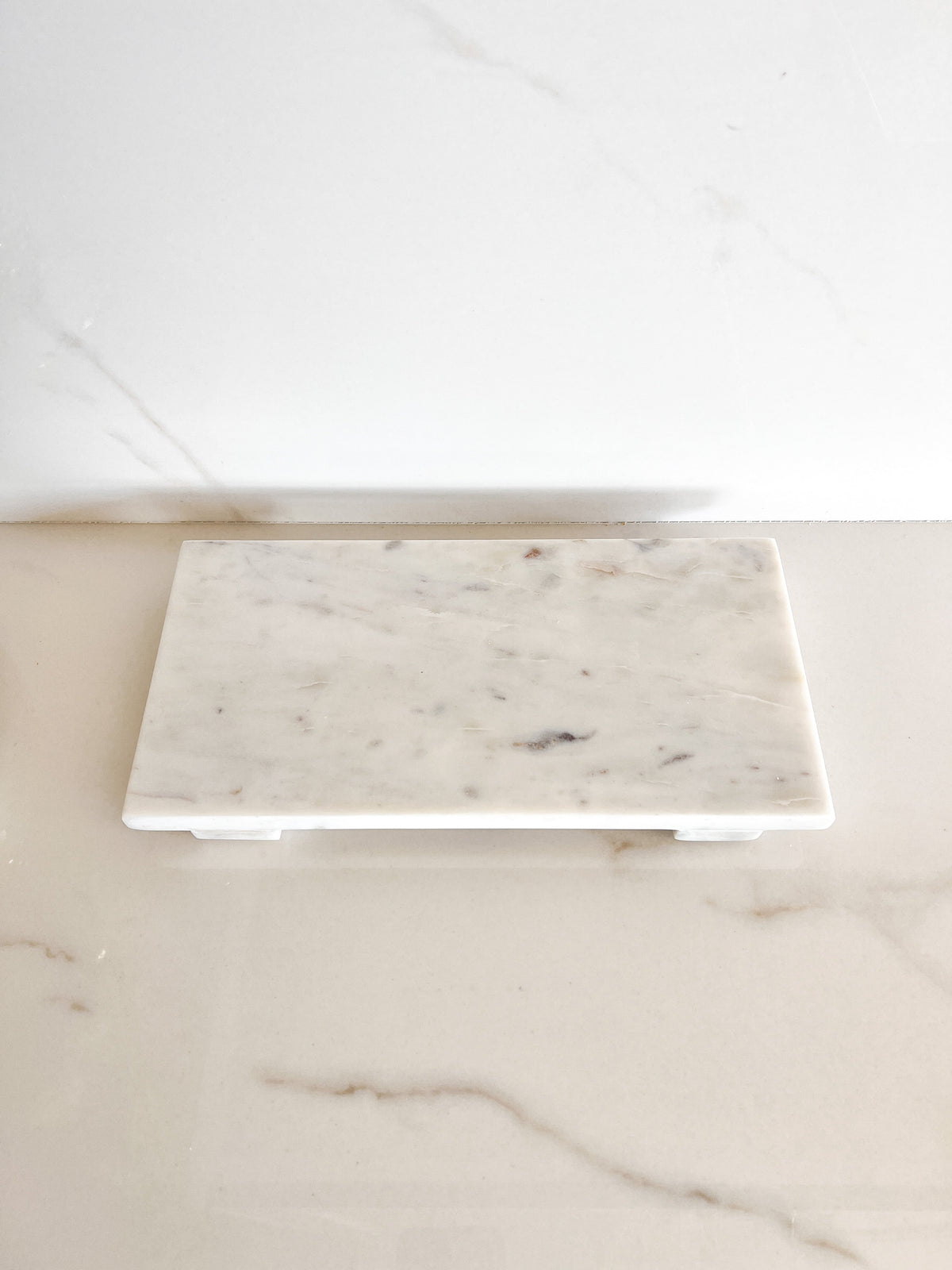 Rectangle Marble Footed Trivet | HTS DECOR